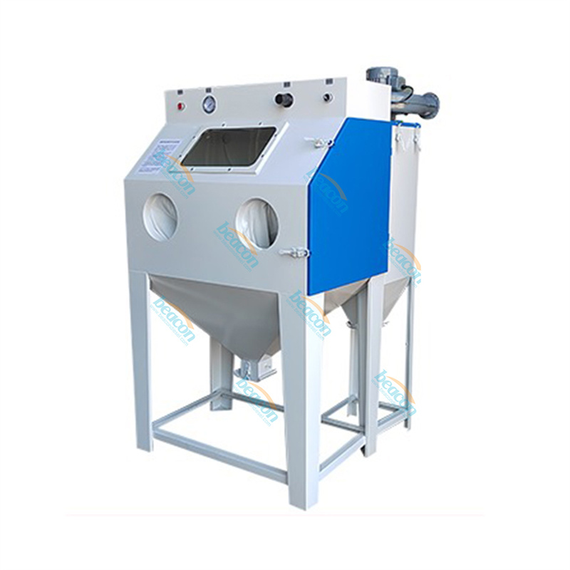 SD-B Automated Wheel Sandblasting Cabinet Automatic Blasting Guns Pulse ...